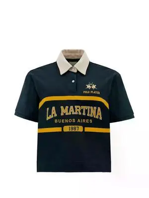 LA MARTINA Etienne Logo-embroidered Striped Polo Top