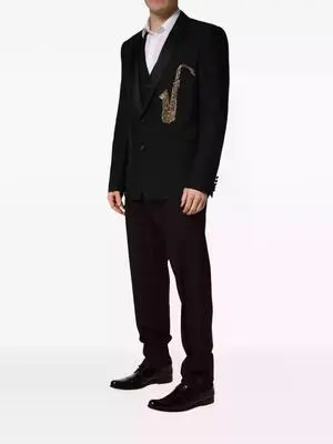 Dolce & Gabbana Wool-silk Saxophone Slim-fit 3-piece Suit - Black