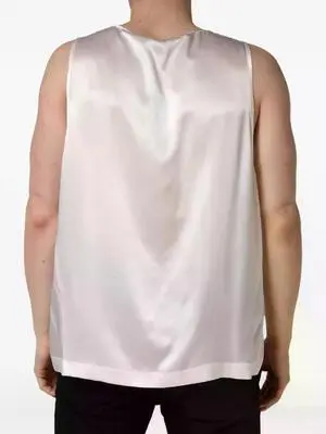 Dolce & Gabbana Satin-finish Sleeveless Tank Top