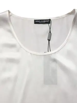 Dolce & Gabbana Satin-finish Sleeveless Tank Top