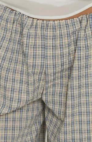 Princess Polly Lunea Plaid Low Rise Wide Leg Pants