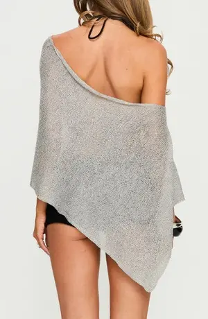 Princess Polly Deonie Sequin One Shoulder Poncho Top