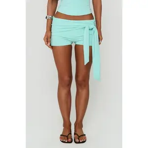 Princess Polly Daily Define Ruched Tie Side Micro Shorts