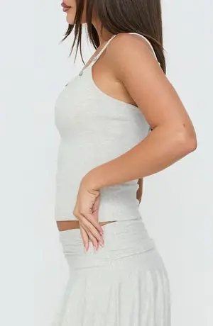 Princess Polly Mimmi One Shoulder Button Detailed Crop Top