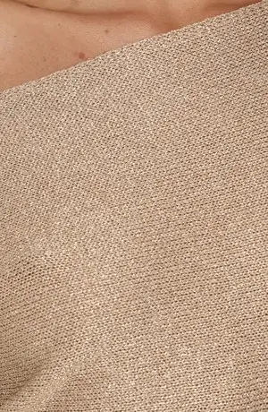 Princess Polly Kysa Off The Shoulder Metallic Knit Top