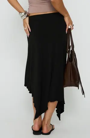 Princess Polly Futura Asymmetric Midi Skirt