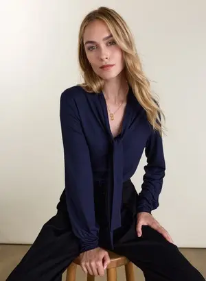 Baukjen Carina Tie Neck Blouse