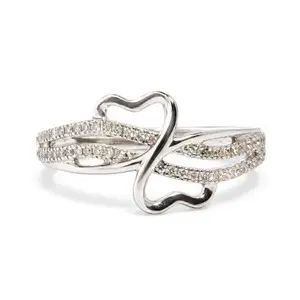 HAUS OF BRILLIANCE 14k 1/5 Cttw Diamond Openwork Bypass Ring