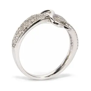HAUS OF BRILLIANCE 14k 1/5 Cttw Diamond Openwork Bypass Ring