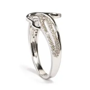 HAUS OF BRILLIANCE 14k 1/5 Cttw Diamond Openwork Bypass Ring