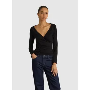 Baukjen Lina Fixed Wrap Top - Black