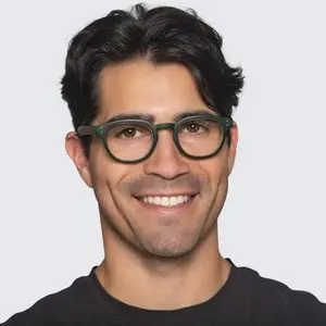 JAXY EYEWEAR Boulder Round Reading Glasses - Green