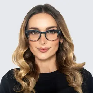 JAXY EYEWEAR Ombré Round Reading Glasses - Blue