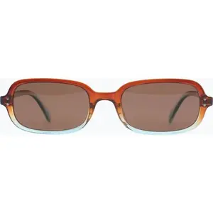 JAXY EYEWEAR Palm State Rectangle Sunglasses - Brown
