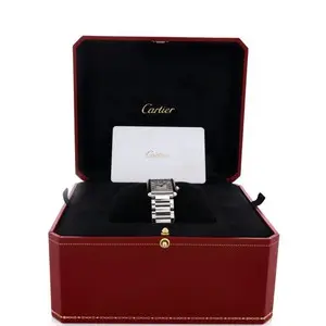CARTIER Must De Tank Quartz Watch Stainless Steel 22
