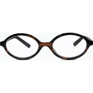 JAXY EYEWEAR Wisp Oval Blue Light Glasses - Tortoise