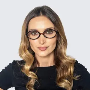 JAXY EYEWEAR Wisp Oval Blue Light Glasses - Tortoise