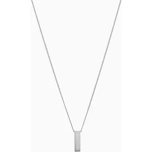BEARFRUIT JEWELRY Nancy Short Bar Necklace Dainty Minimalist Everyday Jewelry - Silver