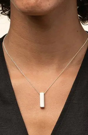 BEARFRUIT JEWELRY Nancy Short Bar Necklace Dainty Minimalist Everyday Jewelry - Silver