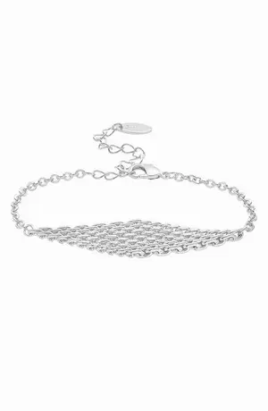 BEARFRUIT JEWELRY Kailee Rhombus Geometric Bracelet Geometric Modern Silver