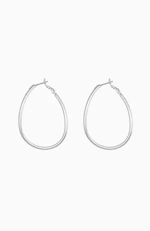 BEARFRUIT JEWELRY Anais Vintage Inspired Hoop Earrings Boho Statement Jewelry - Silver