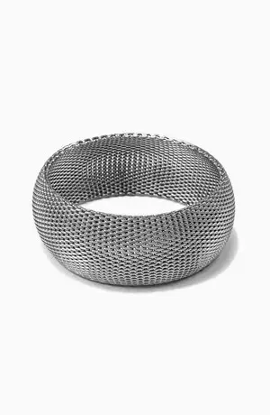 BEARFRUIT JEWELRY Allison Bold Statement Bangle Bracelet Trendy Modern Jewelry - Dark Grey
