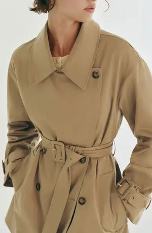 REFORMATION Spencer Trench Coat - Oak