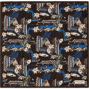 Robert Talbott Hadley Abstract Scenic Neckerchief - Brown Multi