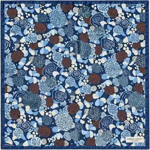 Robert Talbott Hadley Rose Geo Neckerchief - Flax Multi