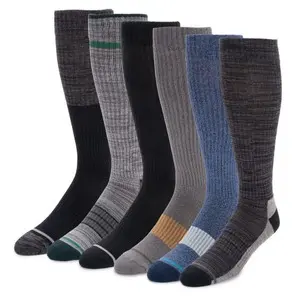 MUK LUKS 6 Pair Pack Compression Knee High Cotton Socks