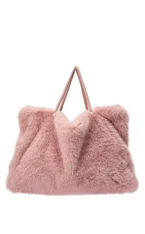 AZALEA WANG Roxana Faux Fur Handbag - Blush