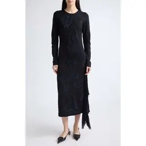 Erdem Jacquard Knit Midi Dress - Black