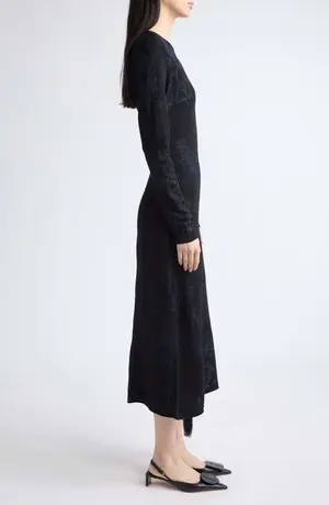 Erdem Jacquard Knit Midi Dress