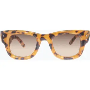 JAXY EYEWEAR District Square Sunglasses - Amber/tortoise