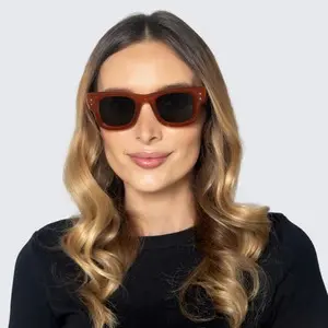 JAXY EYEWEAR District Square Sunglasses - Rust