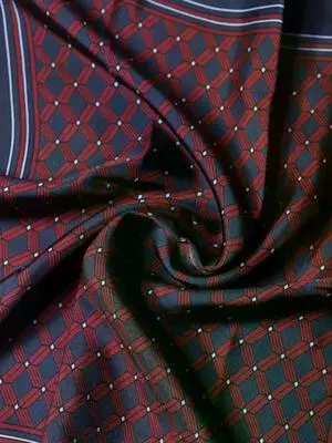 Dolce & Gabbana Geometric-print Silk Scarf - Blue