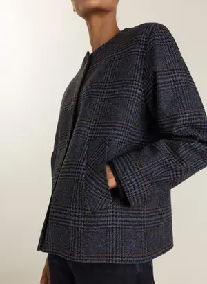 Baukjen Tess Check Detachable Scarf Coat