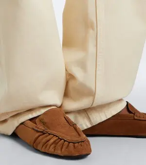 Saint Laurent Loaferino Suede Loafers