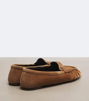 Saint Laurent Loaferino Suede Loafers