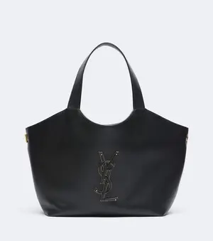 Saint Laurent Icare Medium Leather Shopper - Black