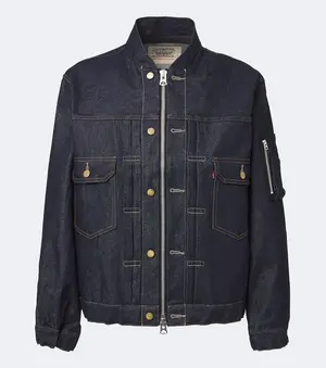 Sacai X Levi's® Denim Bomber Jacket - Blue