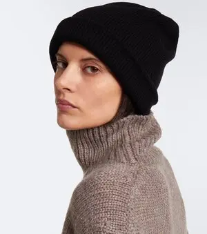 THE ROW Qais Wool Beanie - Black