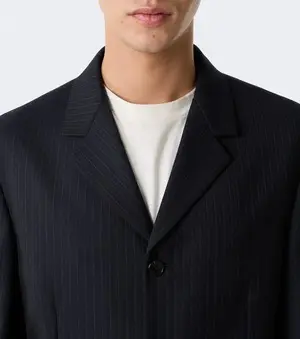 THE ROW Reda Chalk Stripe Wool Suit Jacket