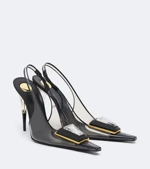 Saint Laurent Sibyl Embellished Tpu Slingback Pumps - Multicoloured