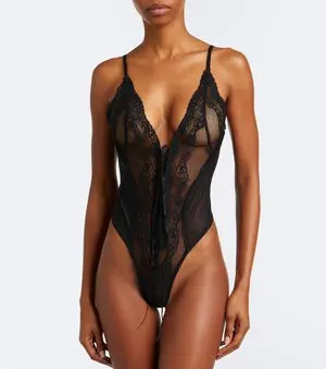 Blumarine Sheer Lace Bodysuit