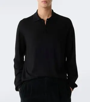 THE ROW Blainy Wool And Cashmere Polo Sweater - Black