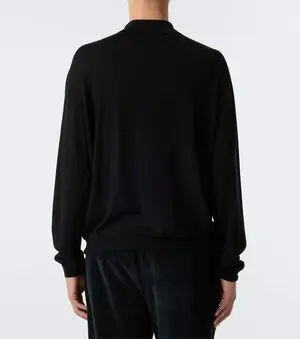 THE ROW Blainy Wool And Cashmere Polo Sweater - Black
