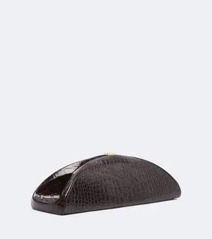 MUGLER Lua Croc-effect Leather Clutch