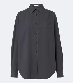 THE ROW Ludao Cotton And Silk Shirt Grey