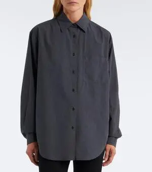THE ROW Ludao Cotton And Silk Shirt - Grey